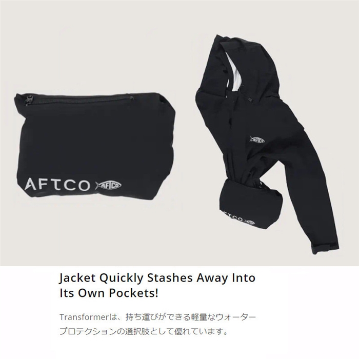 AFTCO(アフコ) Men’s Transformer Packable Fishing Jacket MJ34 M(USサイズ-S ...